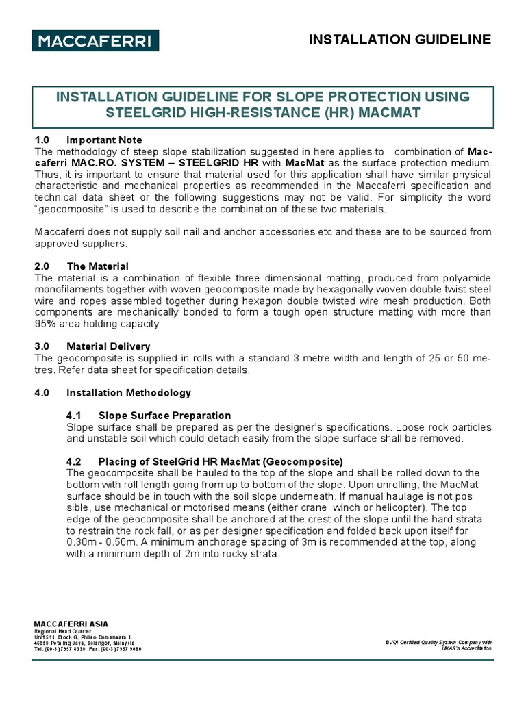 Method of Statement, SteelGrid Series With MacMat | PDF | Wire