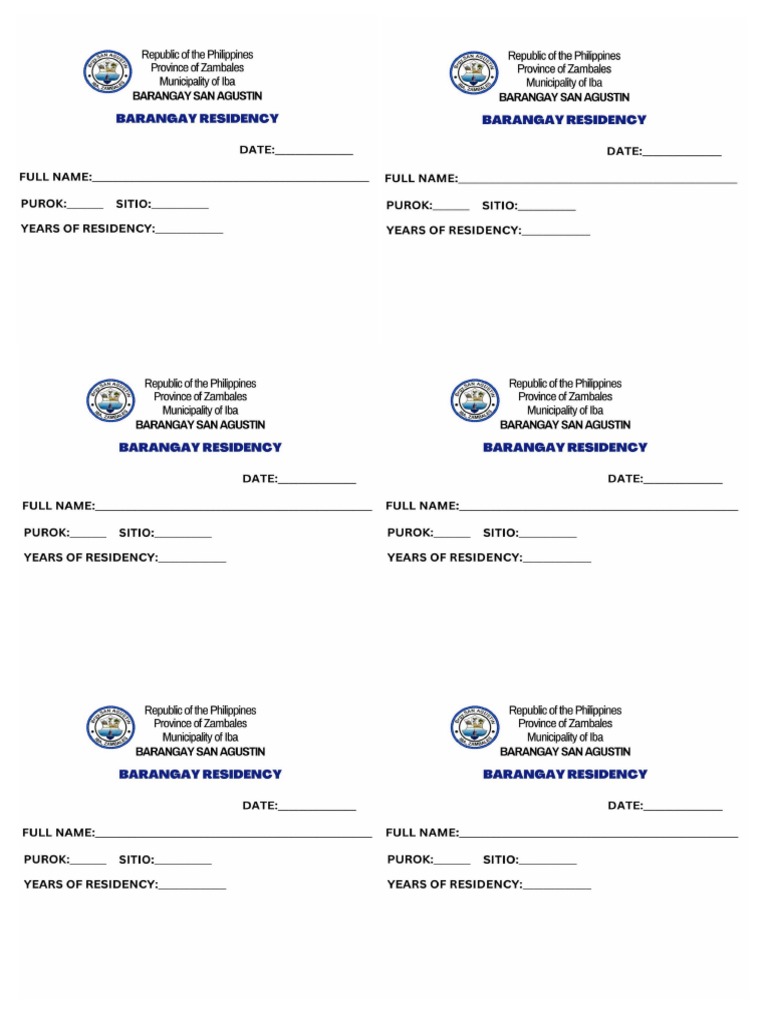 Brgy Residency | PDF