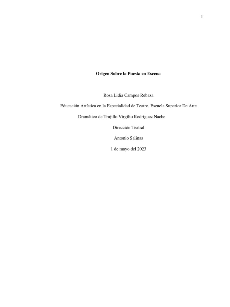 Historia de la Puesta en Escena | PDF | Teatro | Émile Zola