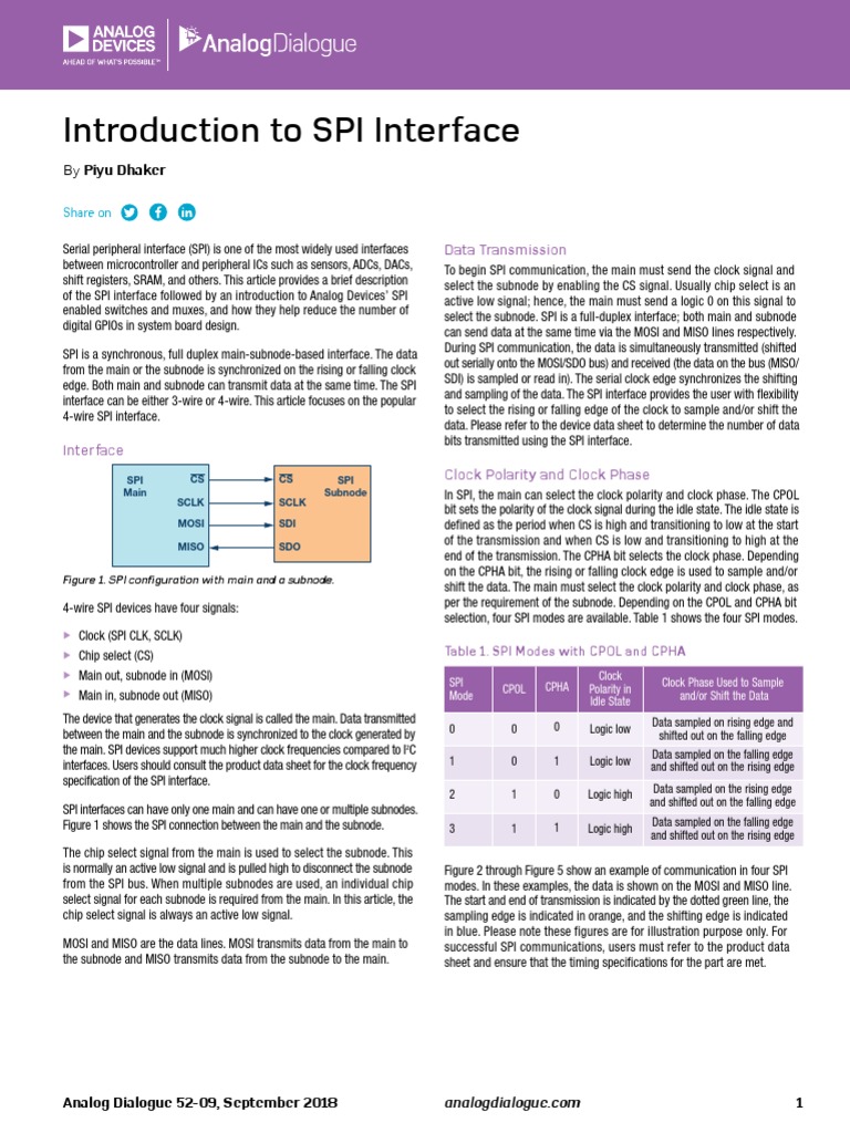 SPI Protocol | PDF | Electronic Engineering | Physical Layer Protocols