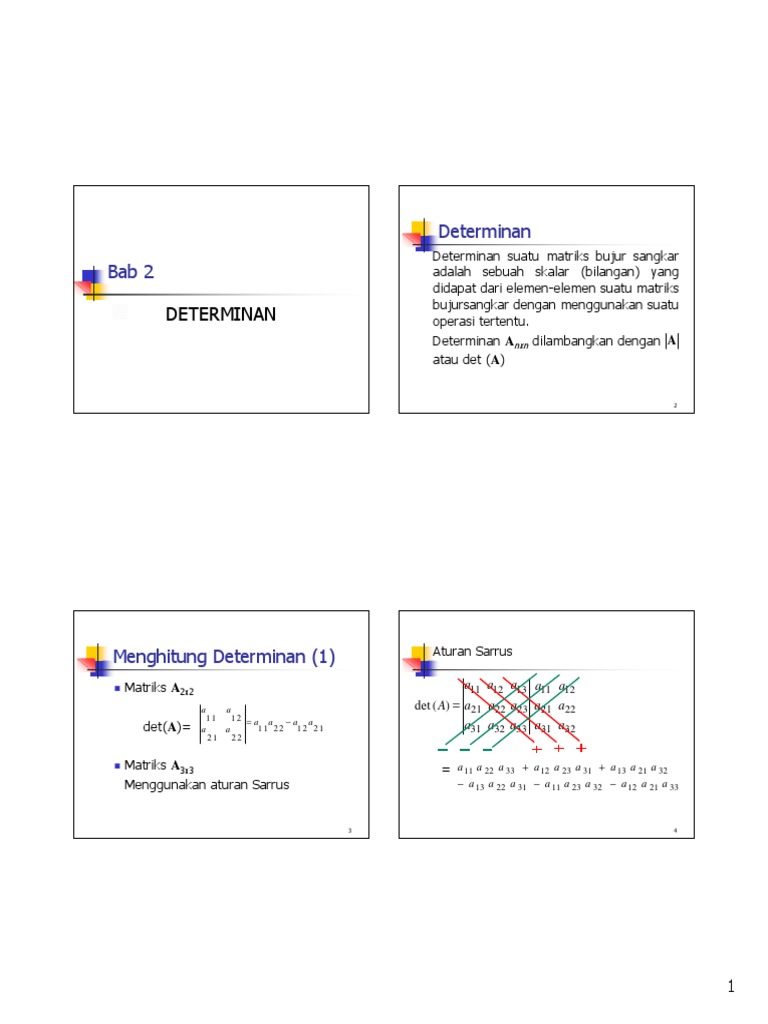 Bab 2 Determinan | PDF
