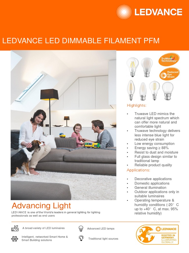 TI - LEDVANCE LED Filament Gen4 PDF | PDF