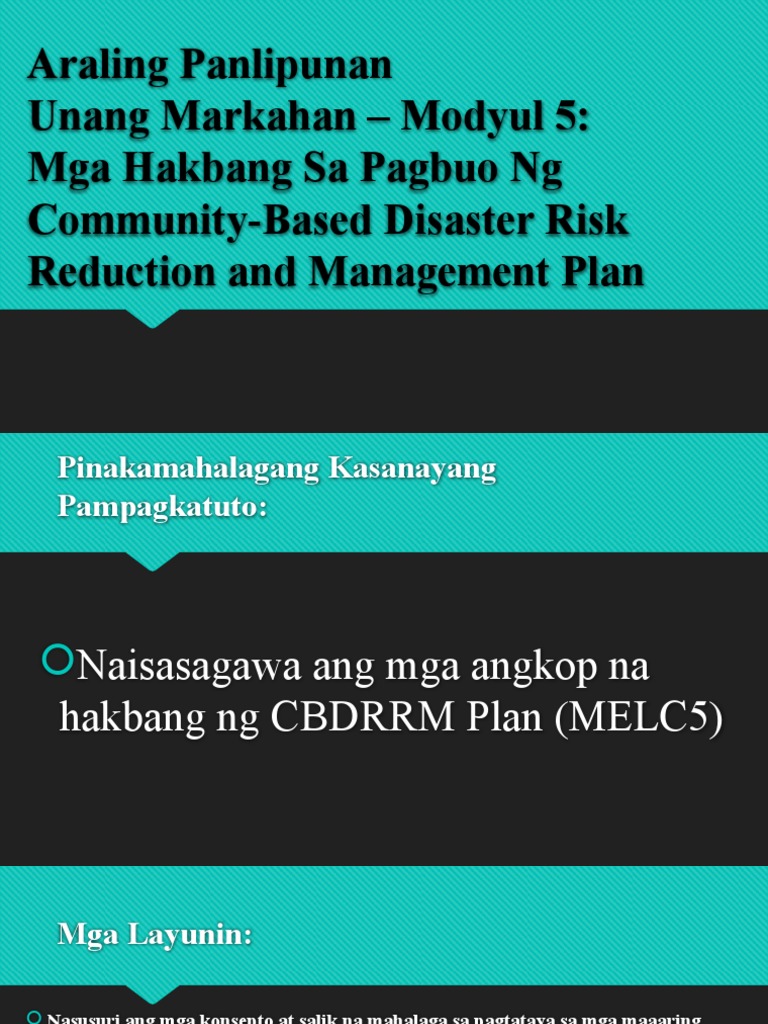 Ang CBDRRM Plan | PDF