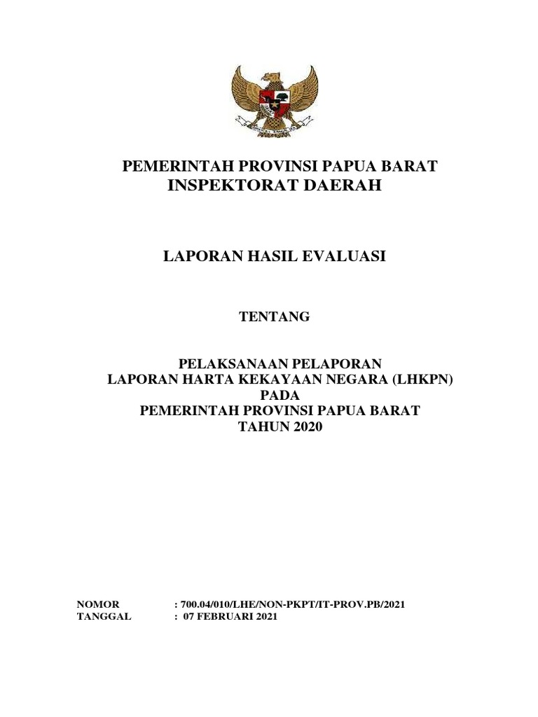 Lhe LHKPN 2021 | PDF