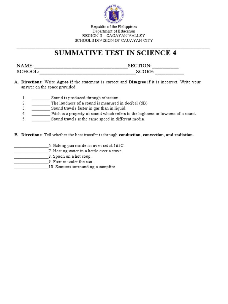 Grade 4 | PDF | Sound | Reflection (Physics)