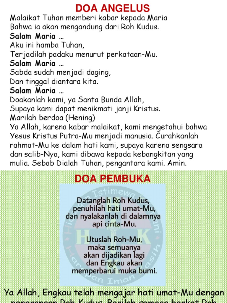 Doa Angelus dan Sakramen Krisma | PDF