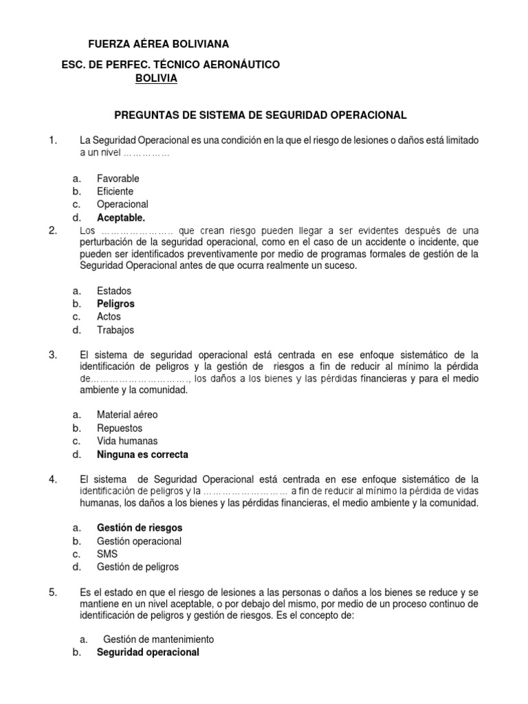 Preguntas de Sistema de Adm de Seguridad Con Respuestas | PDF | Riesgo | Valores