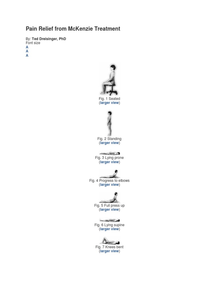 McKenzie Method for Back Pain Relief | PDF | Anatomical Terms Of Motion ...