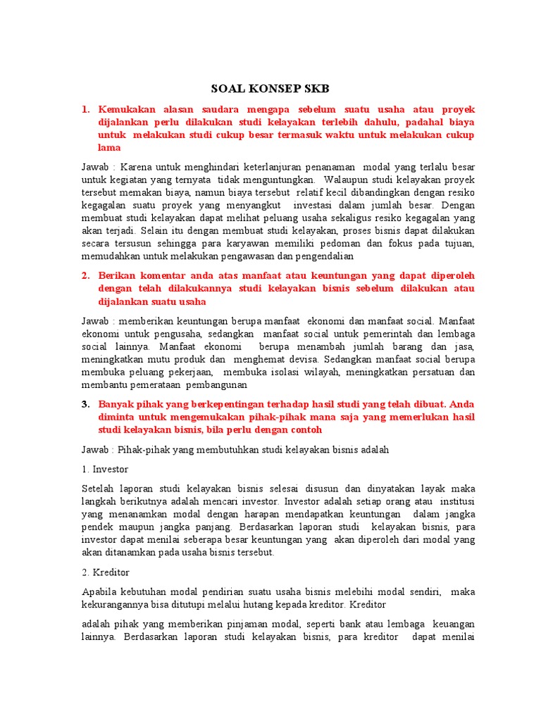 SKB Soal | PDF