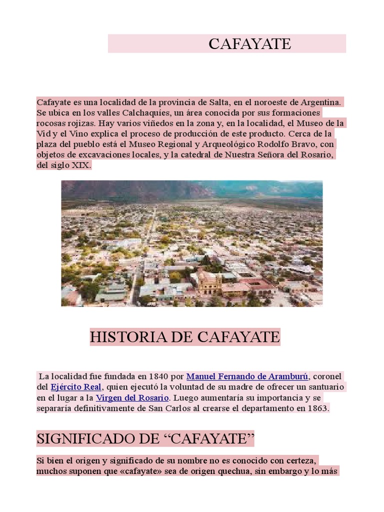 Cafayate (2) .Odt | PDF