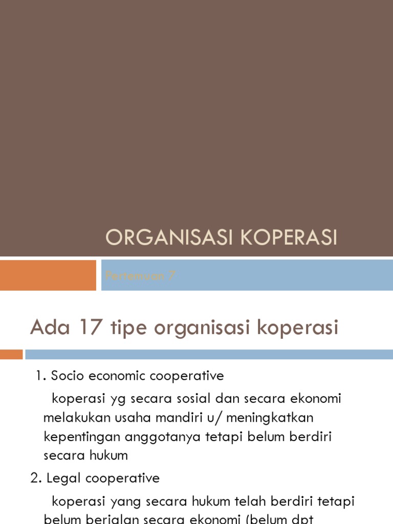 Jenis dan Peran Koperasi | PDF | Bisnis