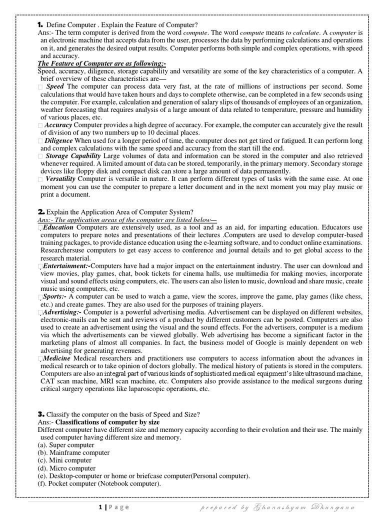 1 Sem Cfa Question Solving Objective Question And Dos Command Pdf Pdf Computer Data Storage