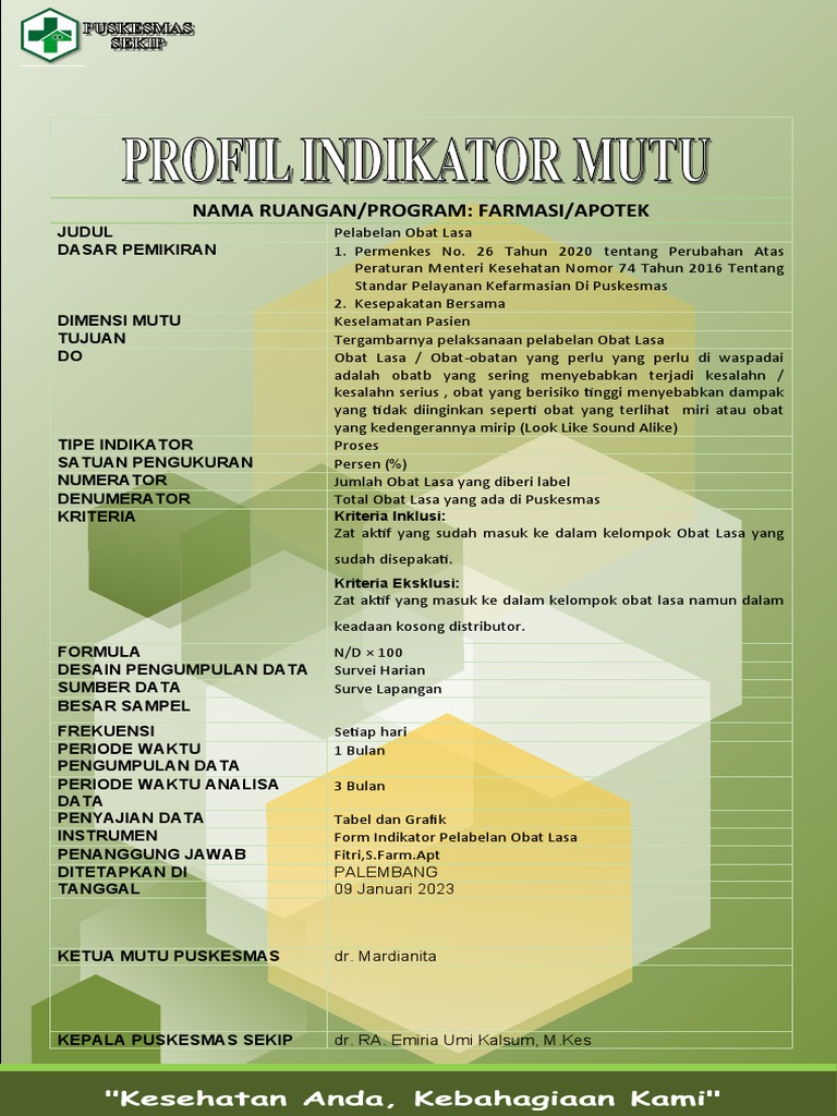 Pelabelan Obat Lasa di Puskesmas | PDF | Kesehatan Holistik | Sains ...
