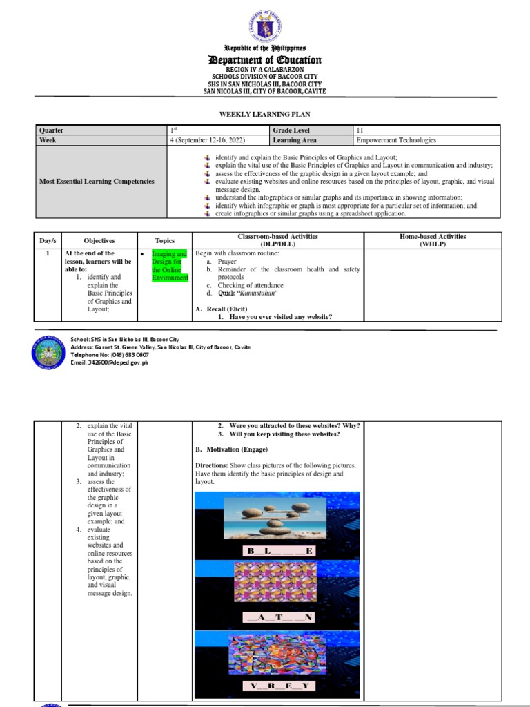 Empowerment Technologies - Q1W4 | PDF | Infographics | Page Layout