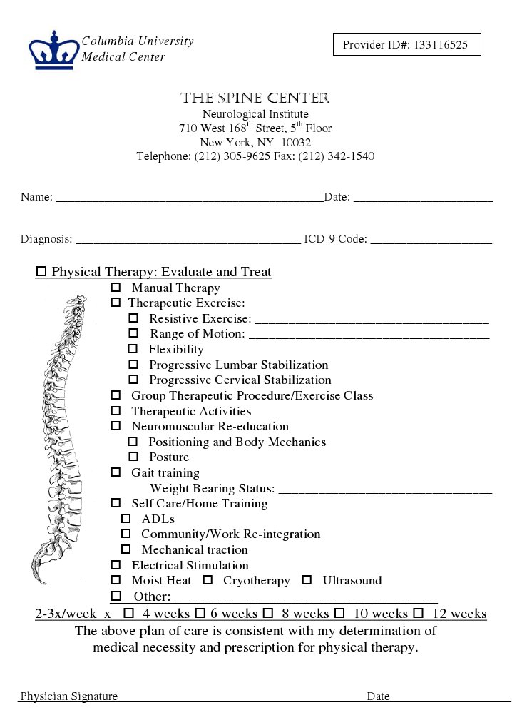 Physical Therapy Prescription PT | PDF