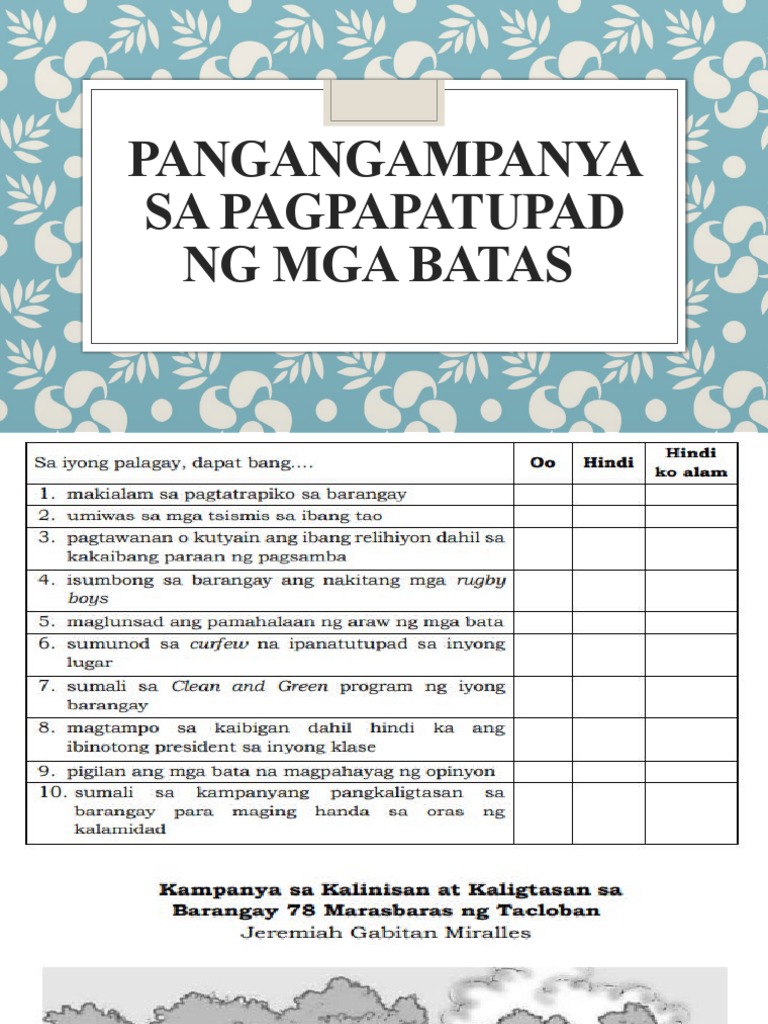M8 - Pangangampanya Sa Pagpapatupad NG Mga Batas | PDF
