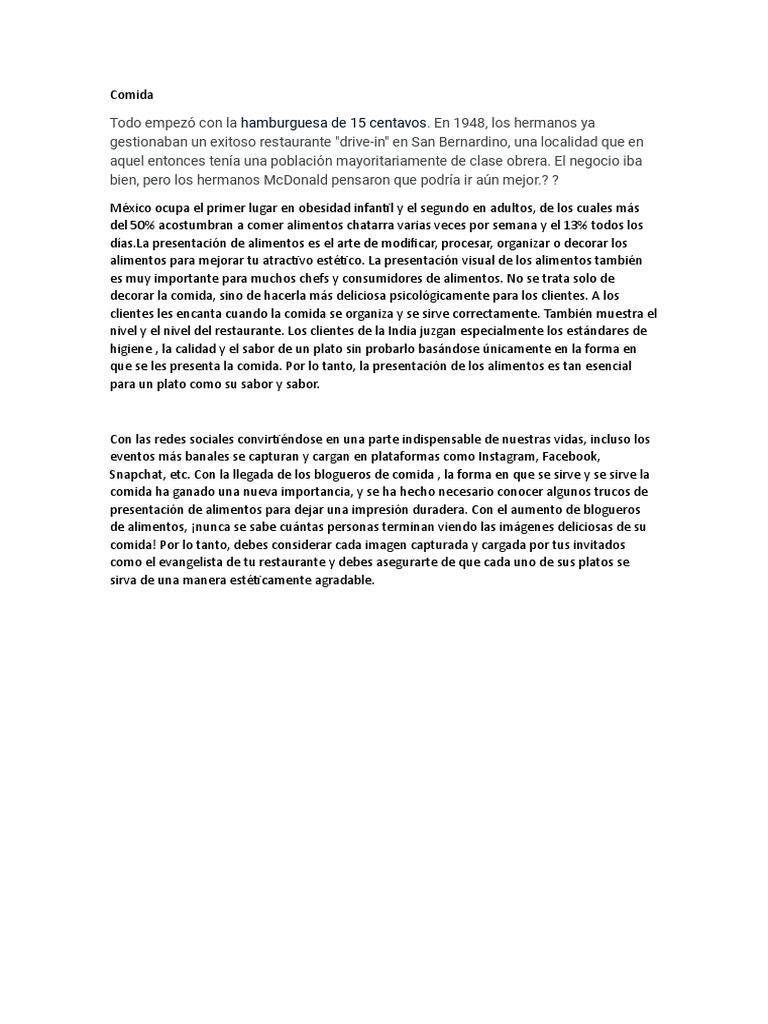 Documento (Comida ($ | PDF