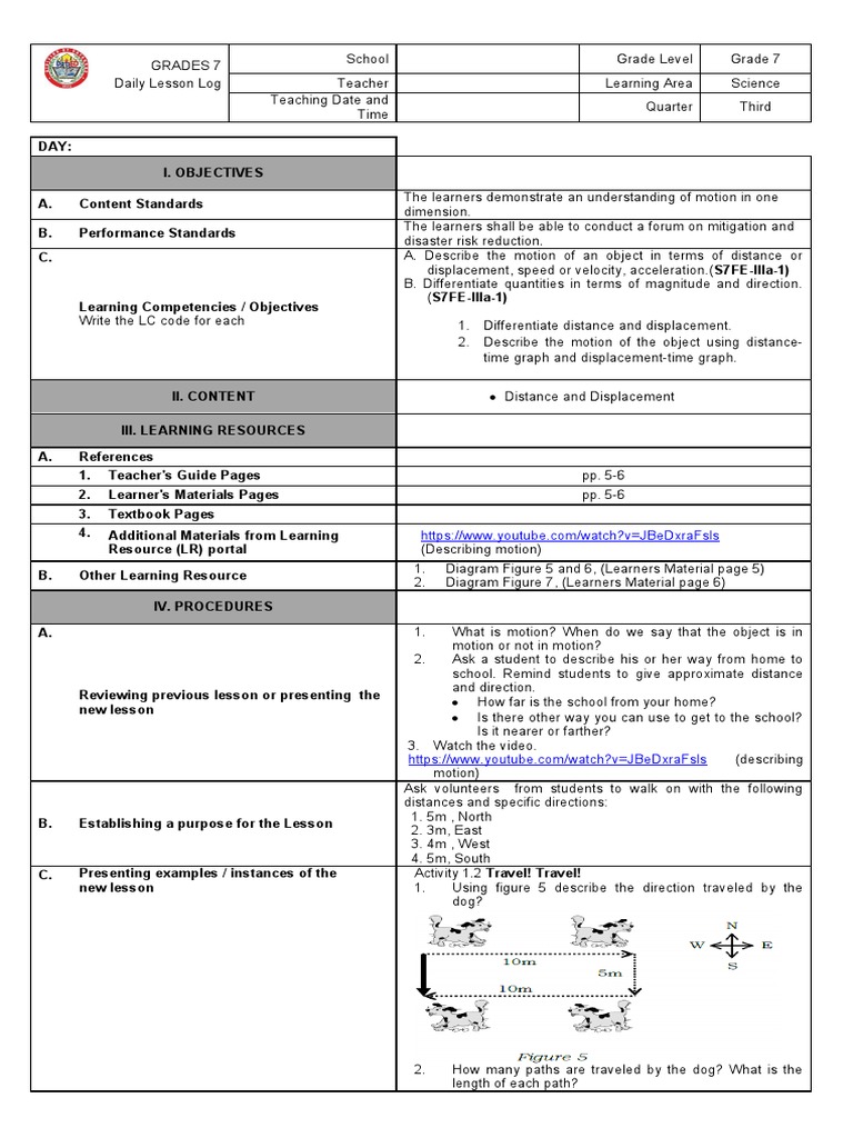 Describing Motion: Distance vs. Displacement | PDF | Distance | Length
