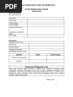 Contoh Out Indicator Peminjaman Arsip | PDF