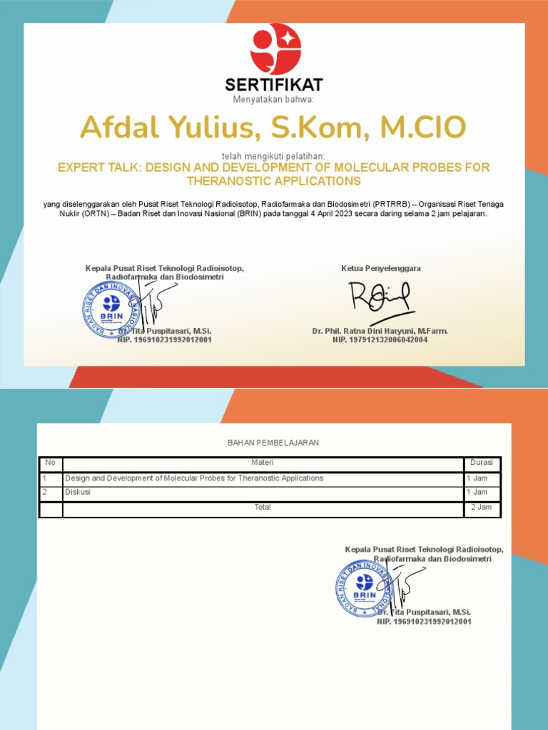 Afdal Yulius, S.Kom, M.CIO | PDF