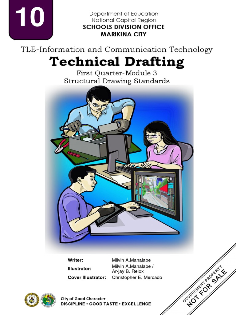 Tletechnicaldrafting10 Q1 Module3 Pdf Pdf Technical Drawing Column