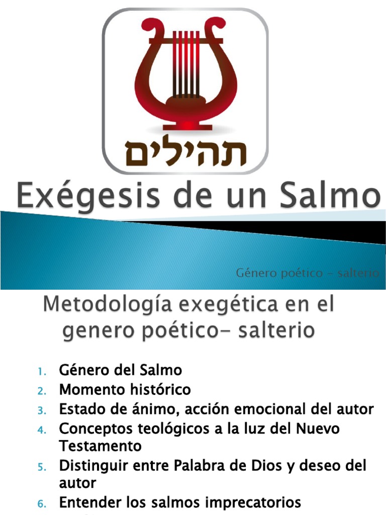 Exegesis Salmo | PDF | Salmos | Contenido bíblico
