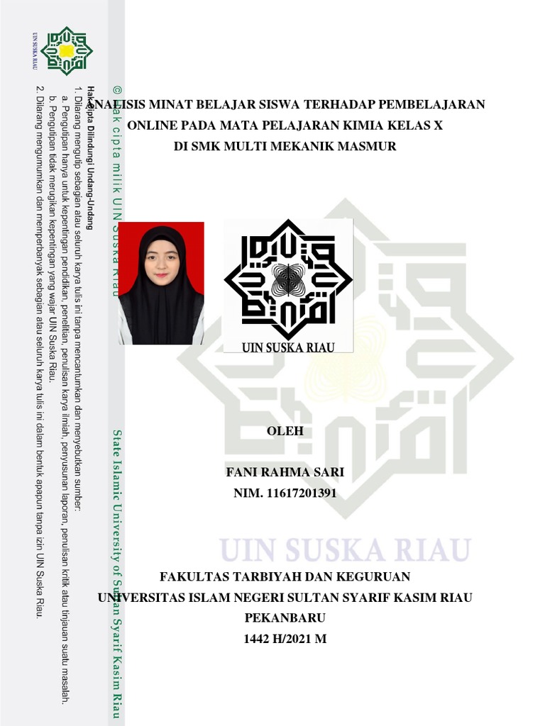 Skripsi Fani Rahma Sari PDF | PDF