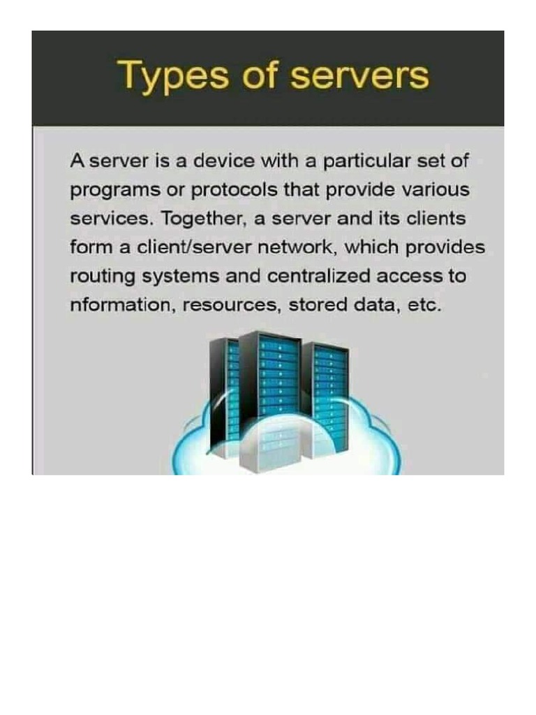 Types Of Servers. | PDF