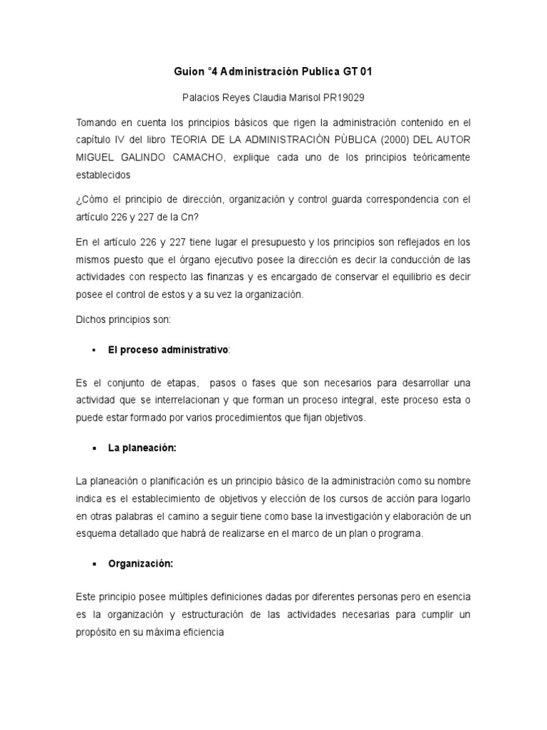 Palacios Reyes, Claudia Marisol GT01 Guion 4 PDF | PDF