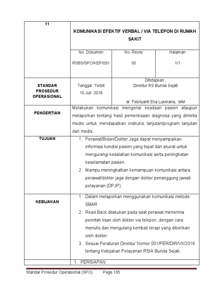 Verifikasi Identitas Pasien Rawat Inap | PDF