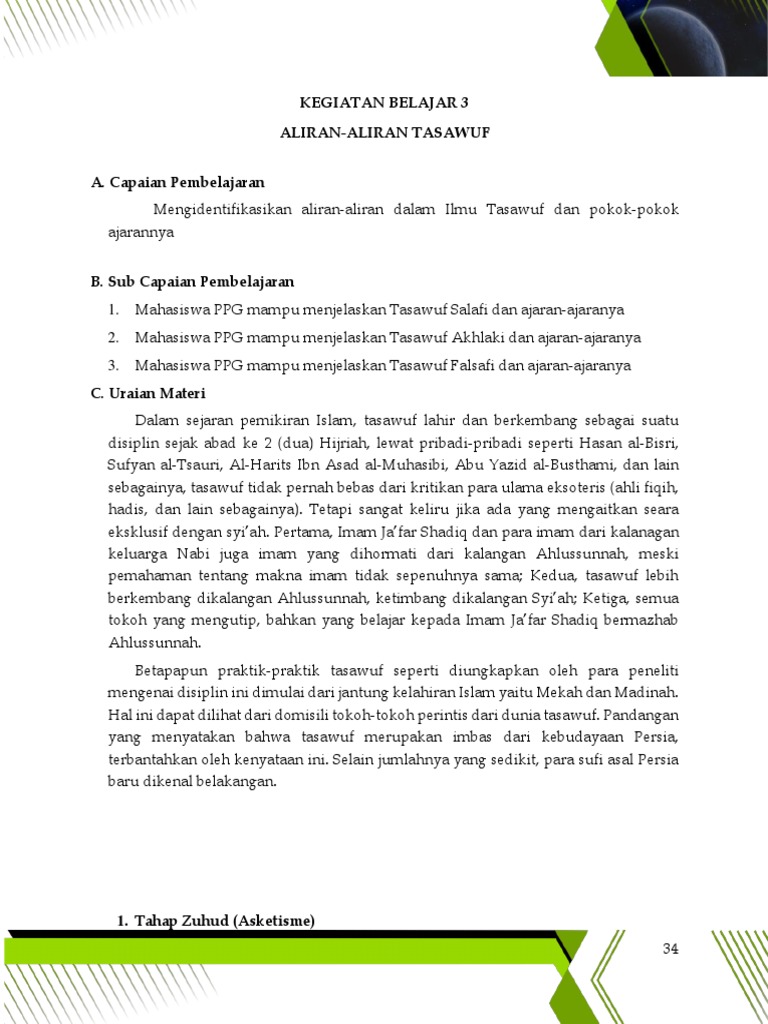 KB 3 Aliran-Aliran Tasawuf | PDF