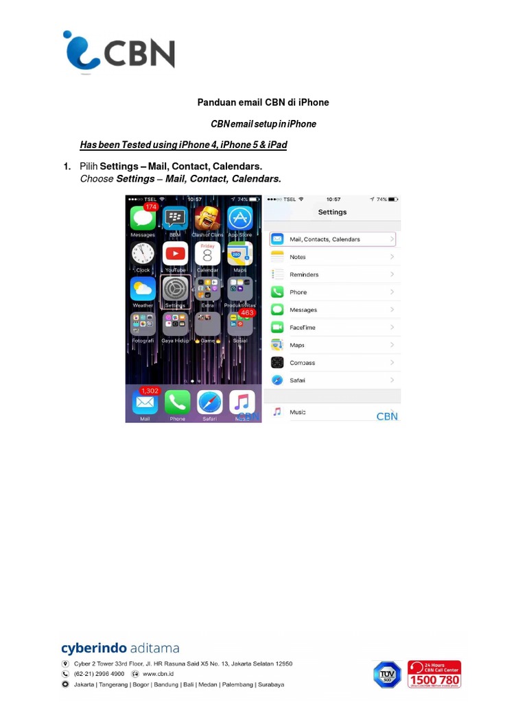 Panduan Email CBN - Iphone | PDF