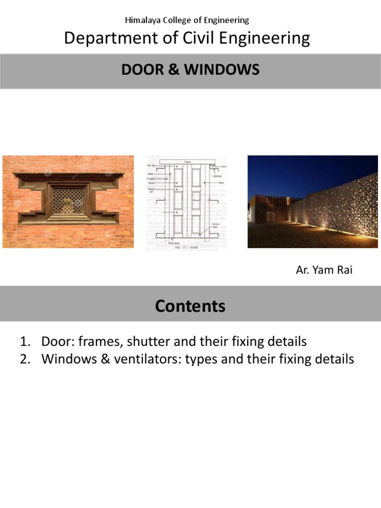 Doors & Windows | PDF | Window | Door