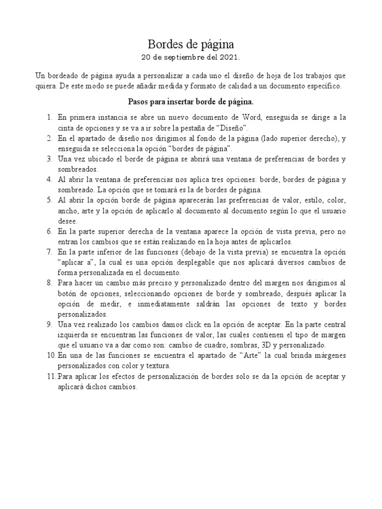 Bordes de Página | PDF