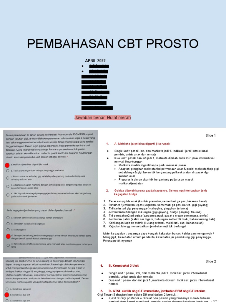 PEMBAHASAN CBT PROSTO 2 (Bahas) PDF | PDF
