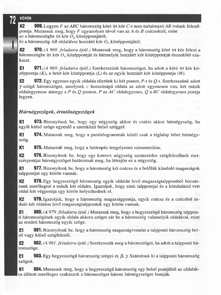Hur-Erintonegyszogek Feladatok | PDF
