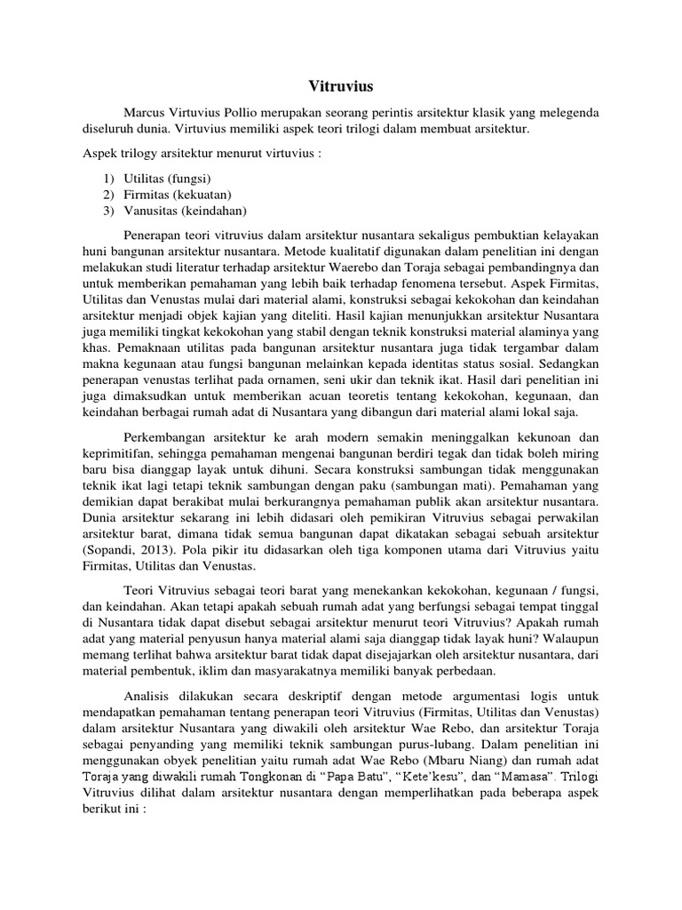 Vitruvius | PDF | Seni | Sejarah