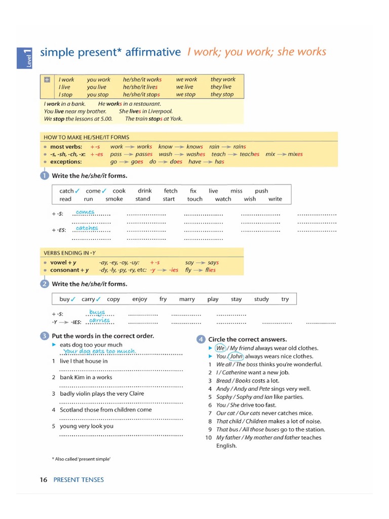 2.-Present Simple - Present Continuous - Have Got | PDF