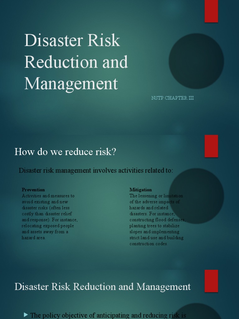 NSTP Lecture 3 Disaster Risk Reduction | PDF | Disaster Risk Reduction | Risk