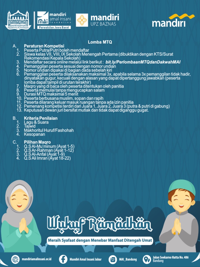 Persyaratan Lomba MTQ | PDF