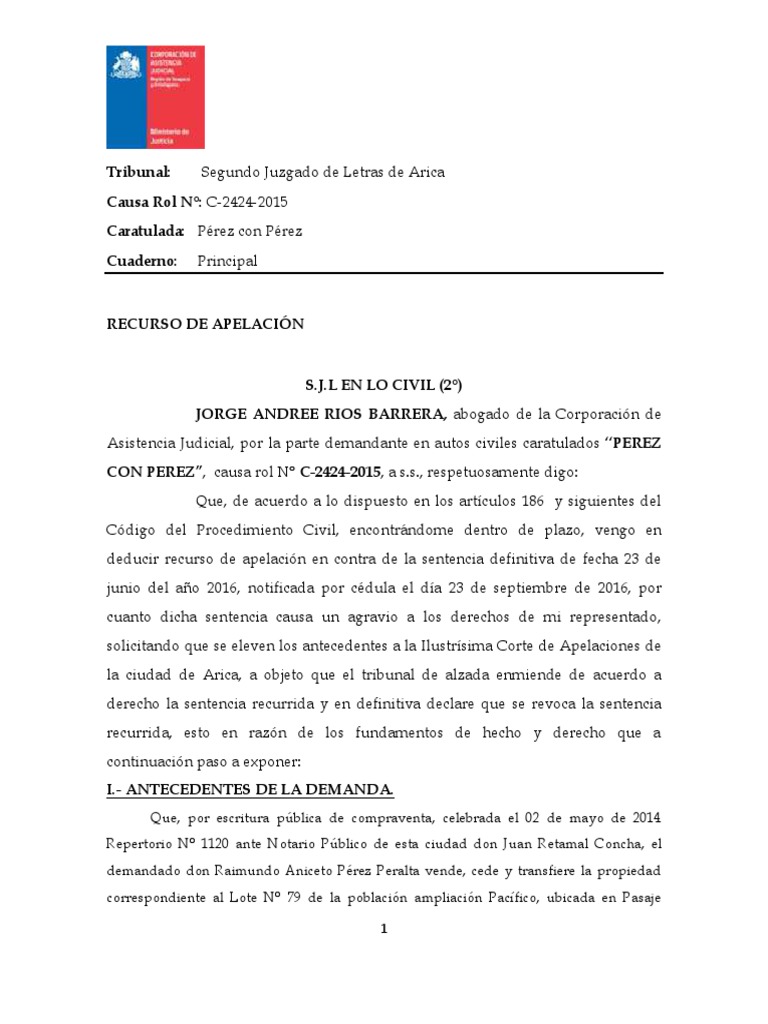 Apelacion PDF | PDF | Nulo (ley) | Sentencia (ley)