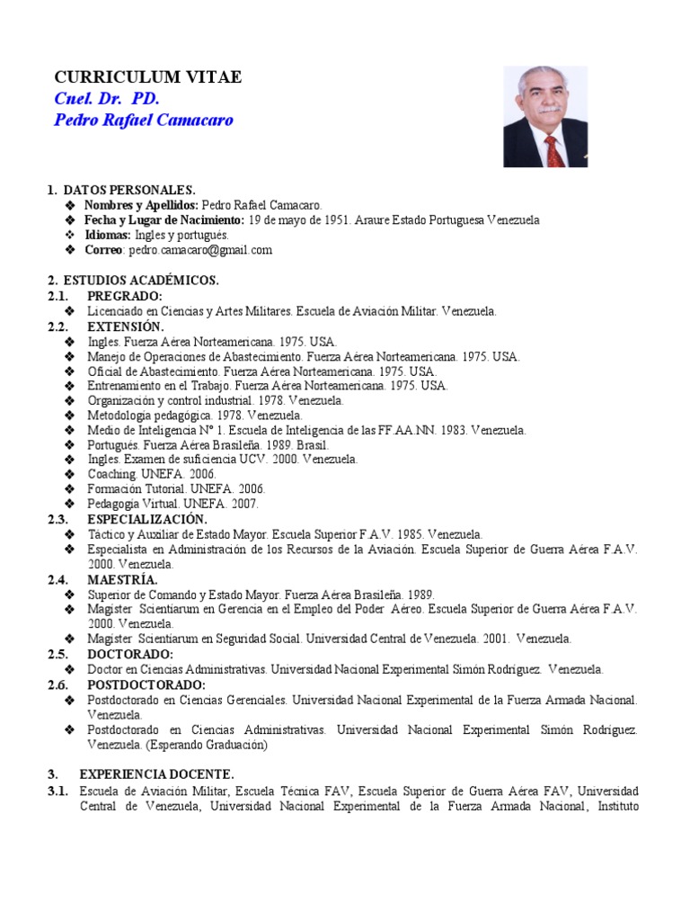 PRC CV | PDF | Venezuela | Universidad