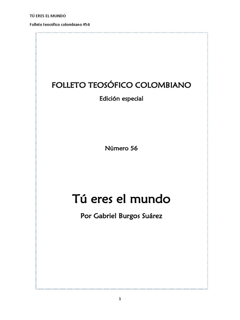 Tú Eres el Mundo: Evolución y Responsabilidad | PDF | Evolución