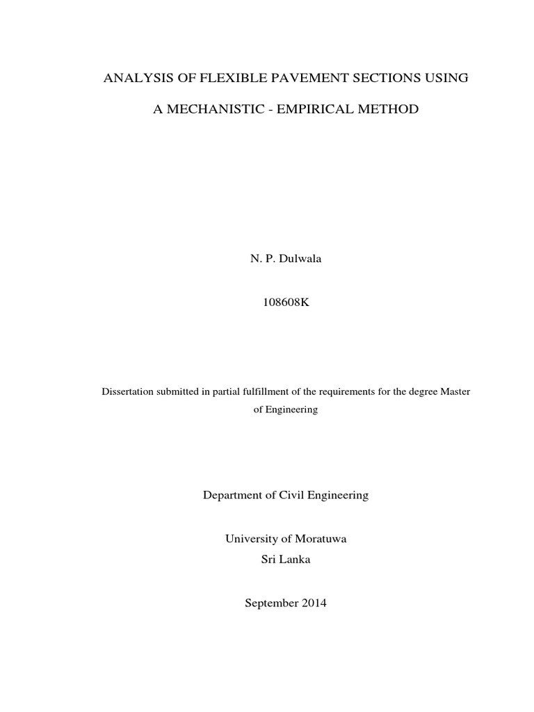 Mechanistic-Empirical Pavement Design Analysis | PDF | Road Surface | Road