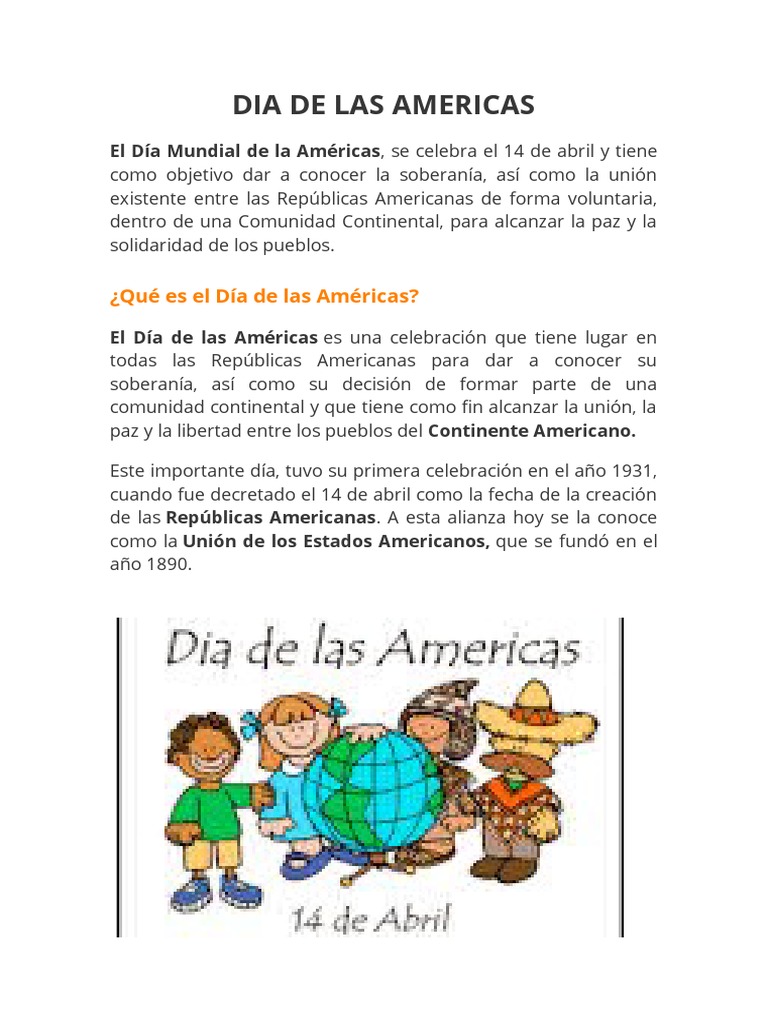 Dia de Las Americas | PDF | Ciencias sociales