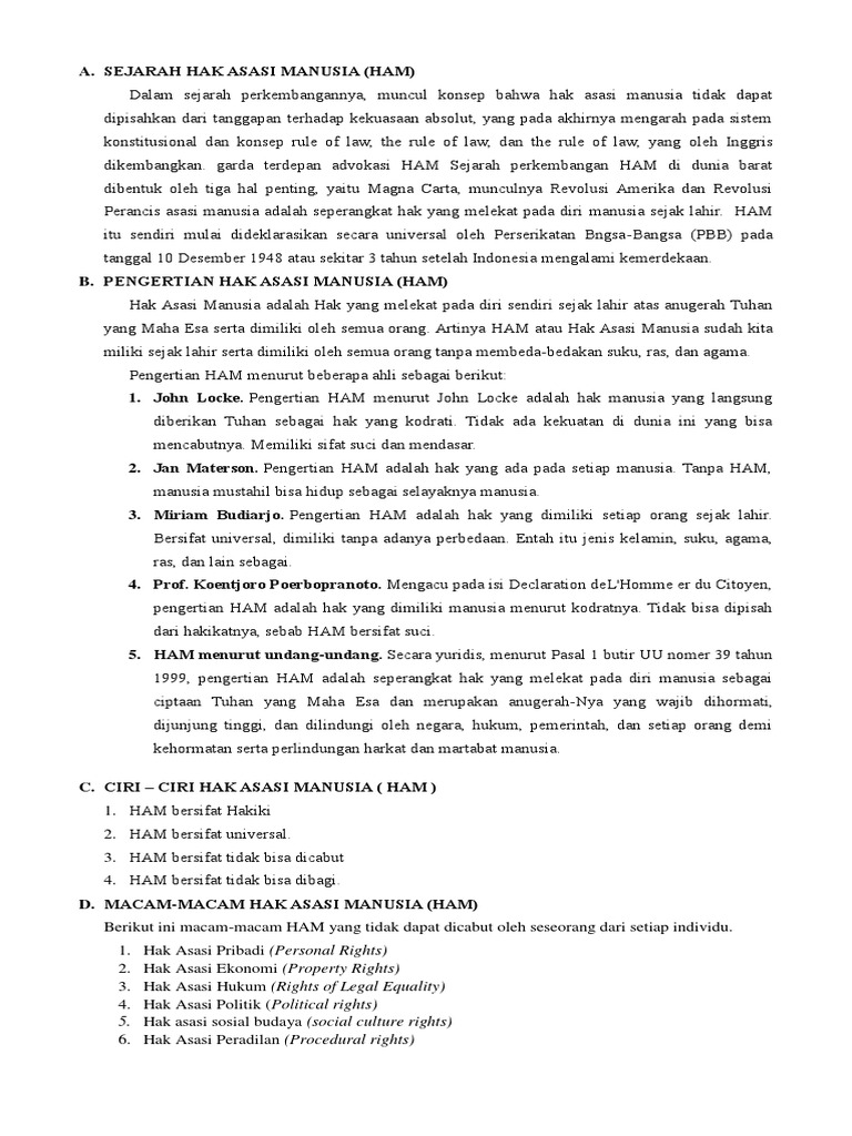 Ringkasan Materi Ham-1 PDF | PDF