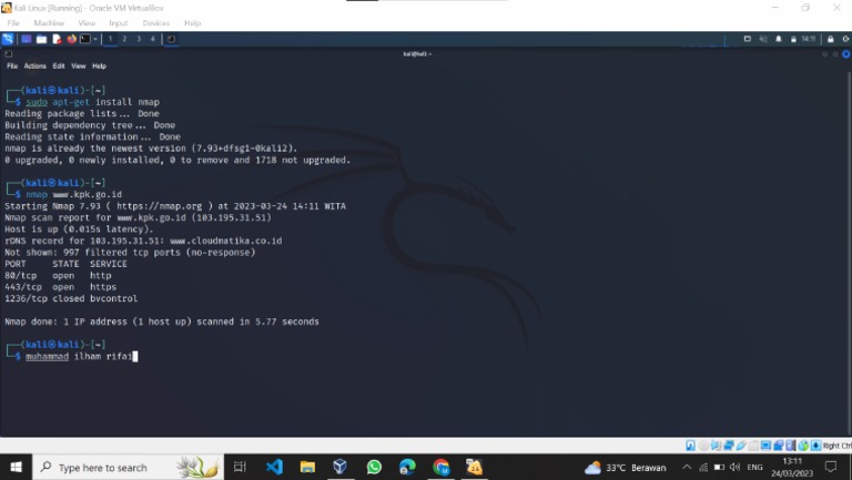 nmap kali linux | PDF