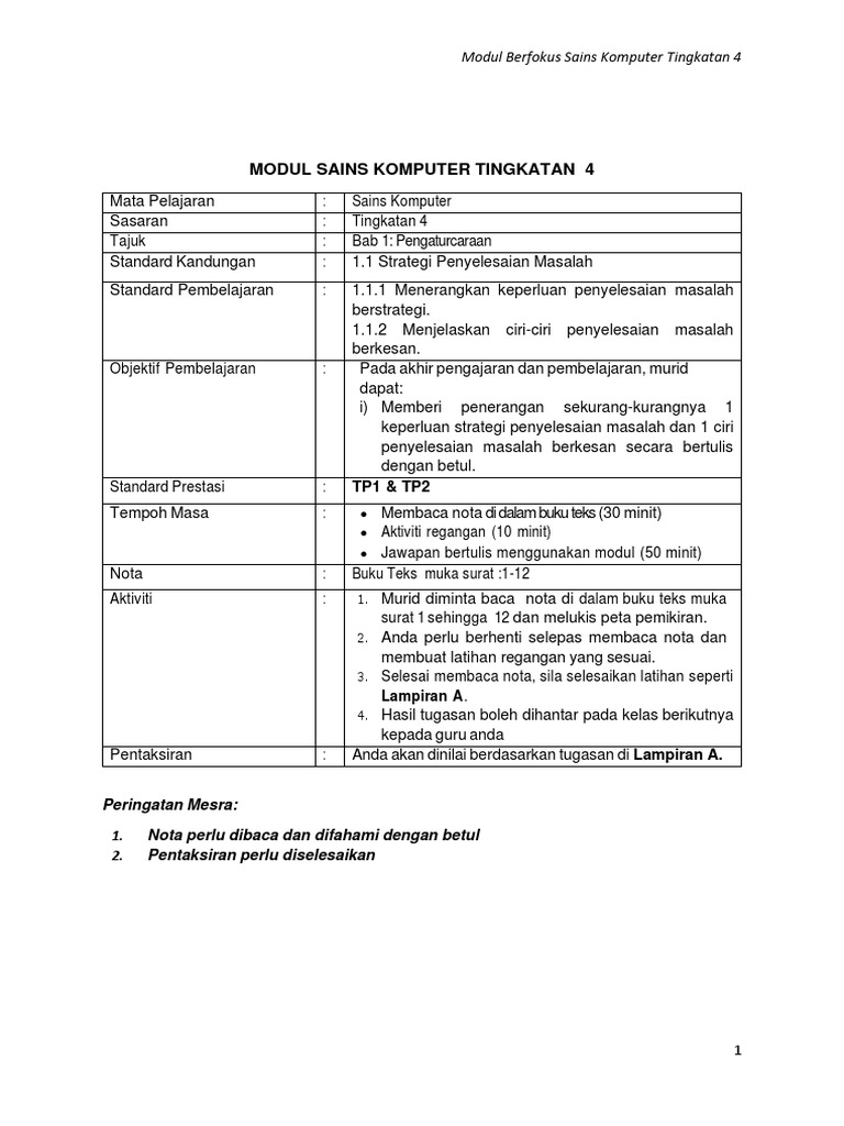 134 Modul T2V Sains Komputer T4-6-59 | PDF