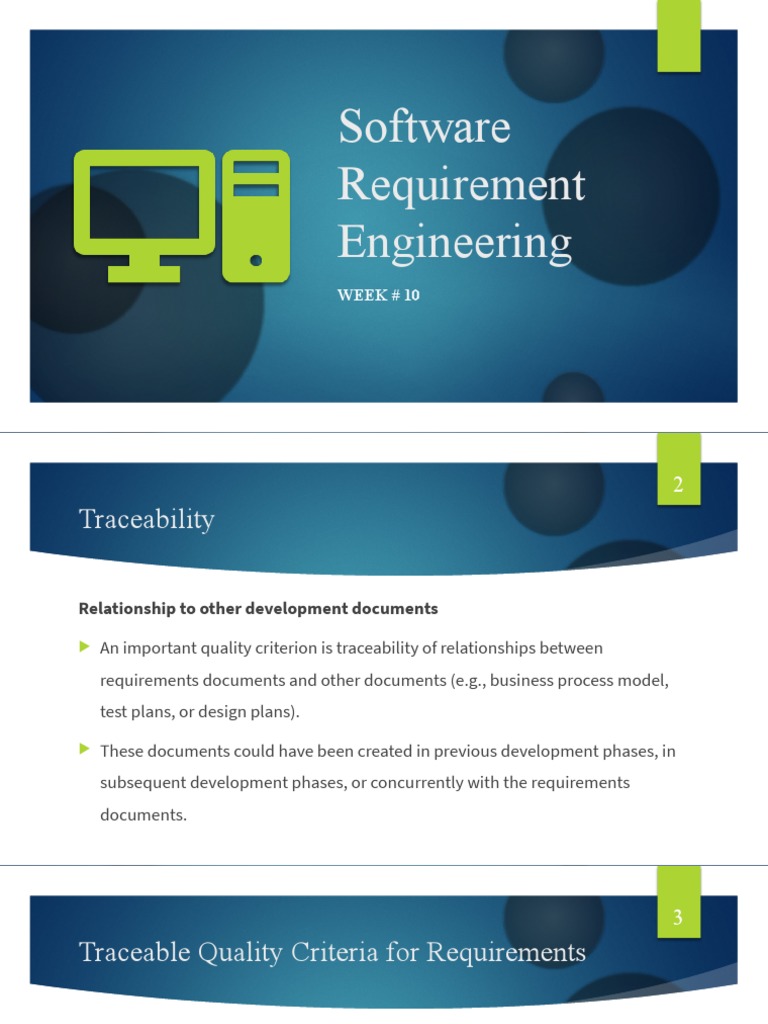 Slides - Week 10 - Requirements Traceability | Download Free PDF | Systems Theory | Software ...