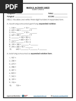 Grade 2 Rapid Mathematics Assessment Score Sheet | PDF | Teaching ...